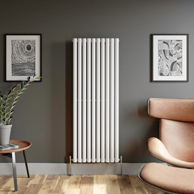 RadiLux Designer Radiator Vertical White Oval Column Rads Single Panel ...