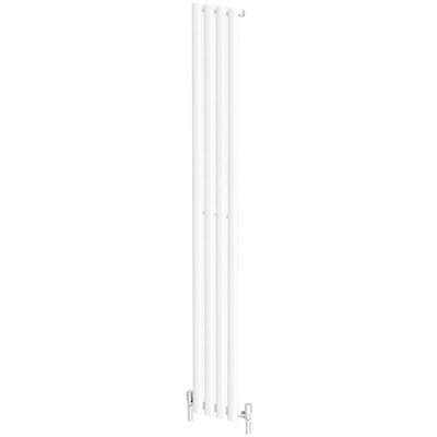 RadiLux Designer Radiator Vertical White Oval Column Rads Single Panel ...