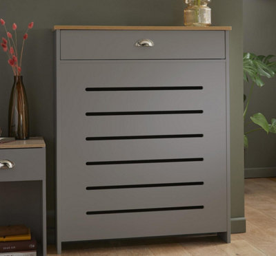 RadiLux Grey Radiator Cover Cabinet Traditional Modern MDF Wood ...