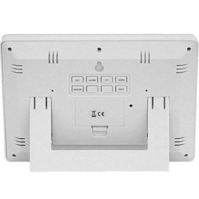 Radio Controlled LCD Wall Mountable and Desk Clock ( Bamboo Wood Panel )