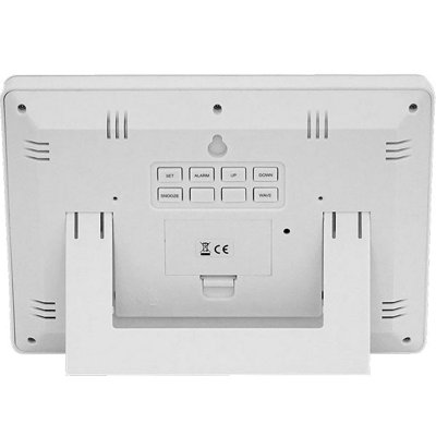 Radio Controlled LCD Wall Mountable and Desk Clock ( Silver )