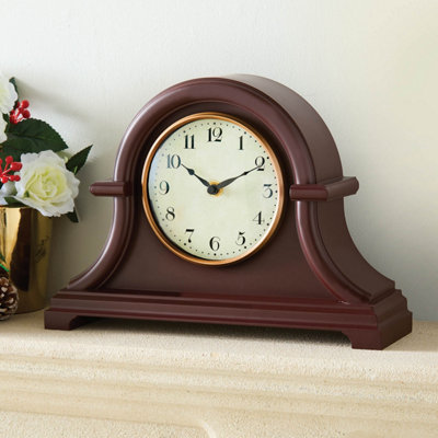 Radio-Controlled Mantel Clock with Napoleonic Design, Fireplace Clock ...