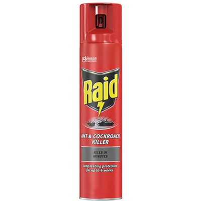 Raid Ant & Cockroach Killer Spray Treatment Kills In Minutes Long ...