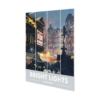 Railway Museum Bright Lights London Small Wood Print Multicoloured ...