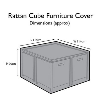 Rain Cover for Hera 8 Seater Rattan Cube Set Weather Protection