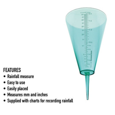 Rain Gauge to Monitor Rainfall Levels with Easy Read Scale