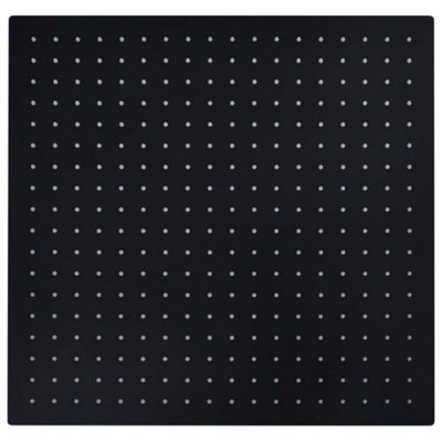 Rain Shower Head Stainless Steel 50x50 cm Square Black