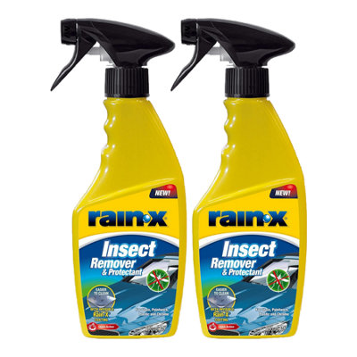 RAIN-X Active Insect Remover Exterior Paintwork Bug Cleaner 2x500ml