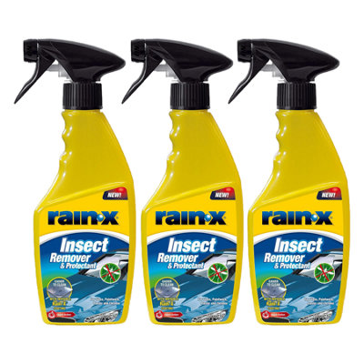 RAIN-X Active Insect Remover Exterior Paintwork Bug Cleaner 3x500ml