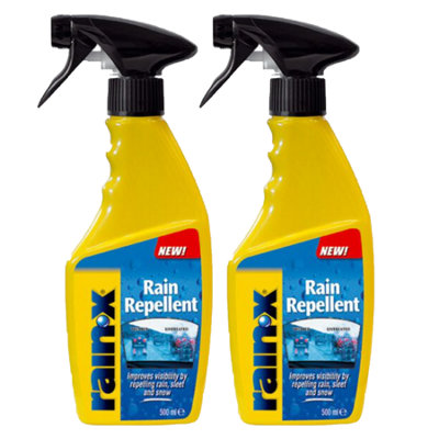 Rain-X Rain Repellent Hydrophobic Glass Treatment Water Repellent 2x500ml