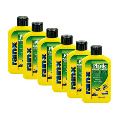 Rain-X Rain Water Repellent Hydrophobic Plastic Treatment 6x200ml
