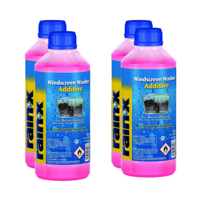 Rain-X Windscreen Washer Additive Fluid Water Beading Hydrophobic Tech 4x1L