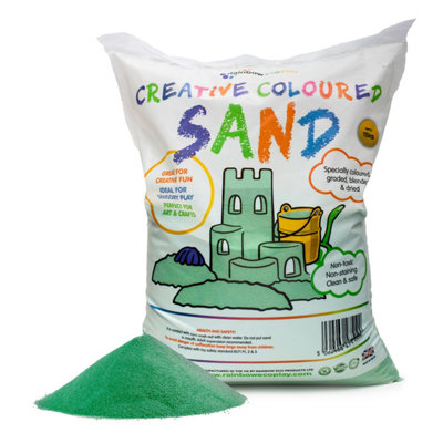Rainbow Eco Play, Coloured Green Sand, 15kg, Kids 100% Natural Play ...