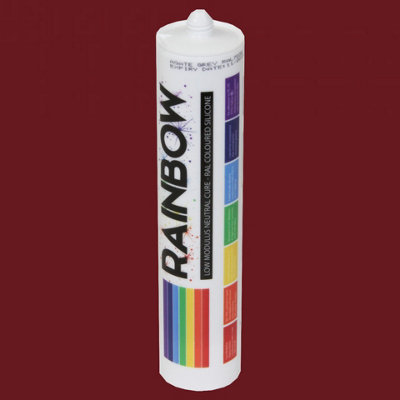Rainbow RAL 3005 Wine Red Coloured Silicone Sealant 300ml Durable ...