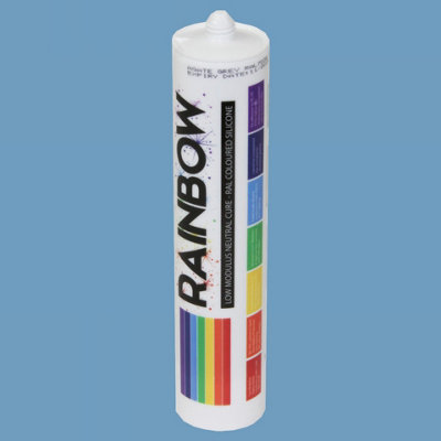 Rainbow RAL 5024 Pastel Blue Coloured Silicone Sealant 300ml Durable ...