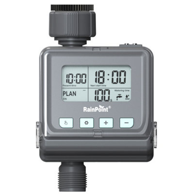 RainPoint Digital Hose Faucet Timer,Built-In Rain Sensor,Programmable ...