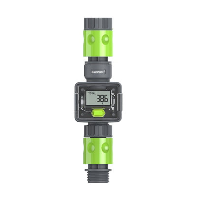 Rainpoint IPX6 Digital water flow meter, exterior watering pipes, water ...