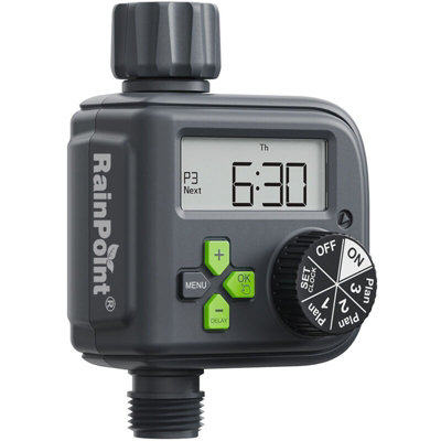 Rainpoint Outdoor Watering Timer, Water Timer With 3 Programs, Digital ...