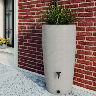 Rainwater Tank Water Butt Plastic Rain Collector Container 240L ...