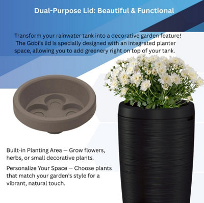 Rainwater Tank Water Butt Plastic Rain Collector Container 240L ...