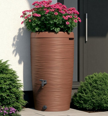 Rainwater Tank Water Butt Plastic Rain Collector Container 240L ...