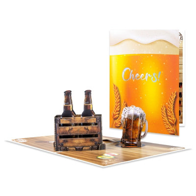 Raise a Toast Cheers to You 3D Pop-Up Celebration Card