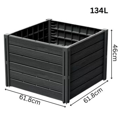 Raised Plant Bed Box Garden Vegetable Grow Bedding Plastic Decorative ...