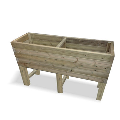 Raised Super Heavy Duty Veg Trough - Timber - L60 x W120 x H80 cm ...