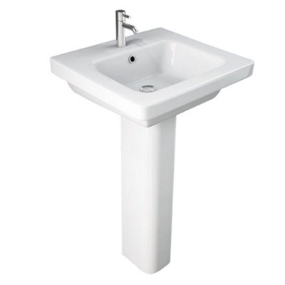 RAK Ceramic Resort 50cm Wash Basin 1 Tap Hole Bathroom White