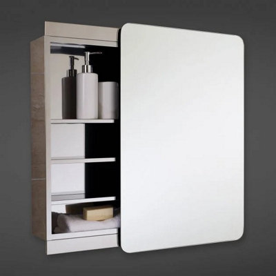 RAK Ceramics Slide Stainless Steel Single Cabinet with Sliding Mirrored ...