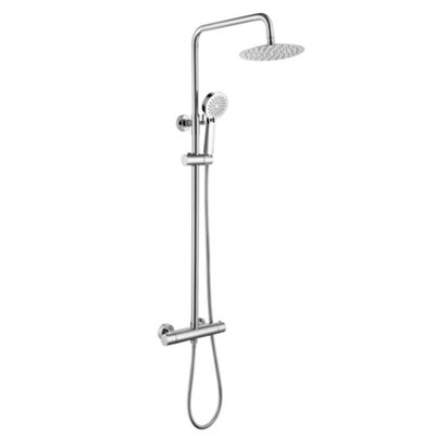 RAK Cool Touch Round Thermostatic Mixer Handset Shower Kit Chrome