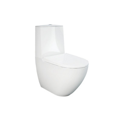 Rak-Des Horizontal Vertical Outlet Rimless Ceramic Close Coupled Toilet ...