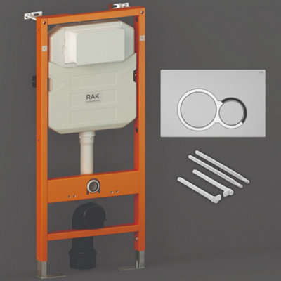 RAK Eco-Fix 1.14M Concealed Cistern Frame for Wall Hung WC Pans & White ...