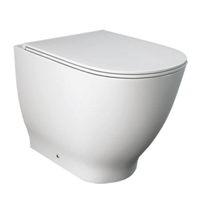 RAK Moon Ceramic Bathroom Round Back To Wall Horizontal Outlet WC ...