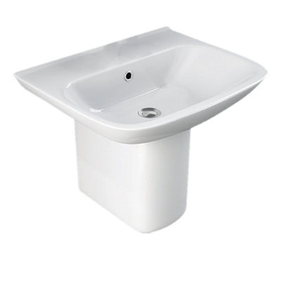 RAK Origin Modern Bathroom Rectangular 1 Tap Hole Overflow Wash Basin ...