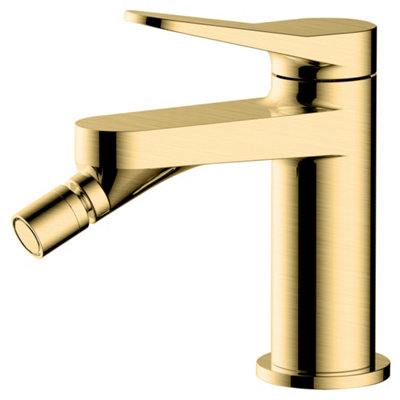 RAK Petit Bidet Brushed Gold Modern Bidet Tap Solid Brass | DIY at B&Q