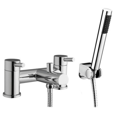 RAK Prima Modern Polished Chrome Deck Mounted Bath Shower Mixer Tap ...