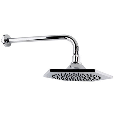 RAK Washington Bathroom Pentagonal Shower Fixed Rose and Wall Arm Chrome