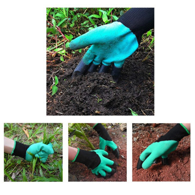 Ram 2 x Gardening Garden Lawn Plant Gloves Thorn Resistant Safety ...