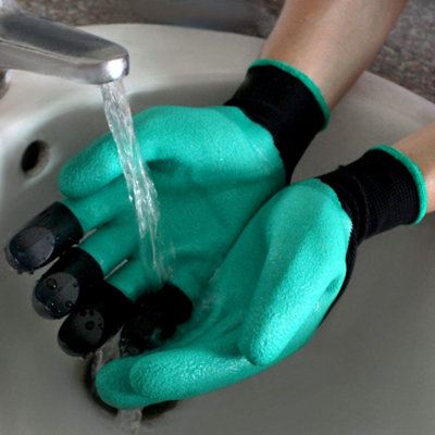 Ram 2 x Gardening Garden Lawn Plant Gloves Thorn Resistant Safety ...