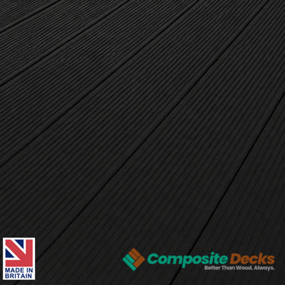 RAM Extrusion 5 Pack Black Solid Composite Decking Boards