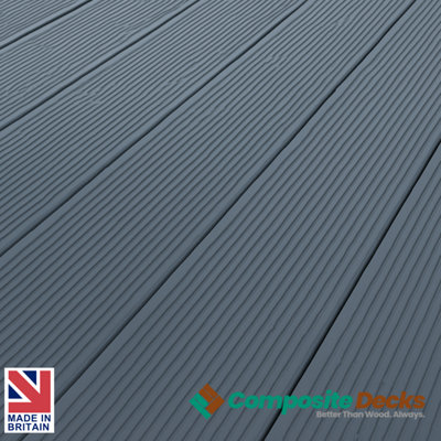 RAM Extrusion Anthracite Grey Composite Decking Boards 15 Pack
