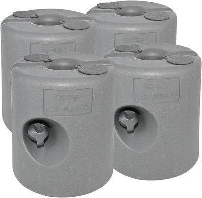 Ram Grey 4 X Plastic Gazebo Weight Leg Foot Leg Pole Anchor Weights ...