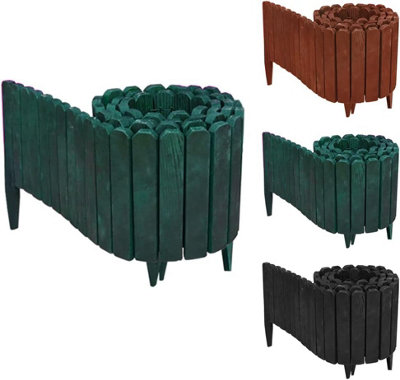 Ram Wooden Wood Garden Lawn Edging Flexible Decorative Lawn Garden ...