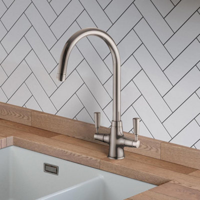 Rangemaster Kitchen Mixer Tap Basin Lever Mono Traditional Swivel Spout ...