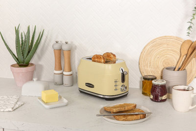 Rangemaster RMCL2S201CM Classic 2 Slice Toaster - Matt Cream