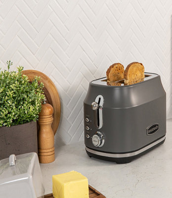 Rangemaster RMCL2S201GY Classic 2 Slice Toaster - Matt Slate Grey