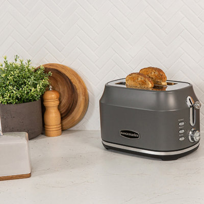 Rangemaster RMCL2S201GY Classic 2 Slice Toaster - Matt Slate Grey