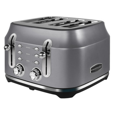 Rangemaster RMCL4S201GY Classic 4 Slice Toaster - Matt Slate Grey