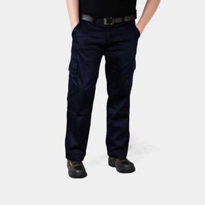 Ranger Navy Cargo Work Trousers (W32, L29)